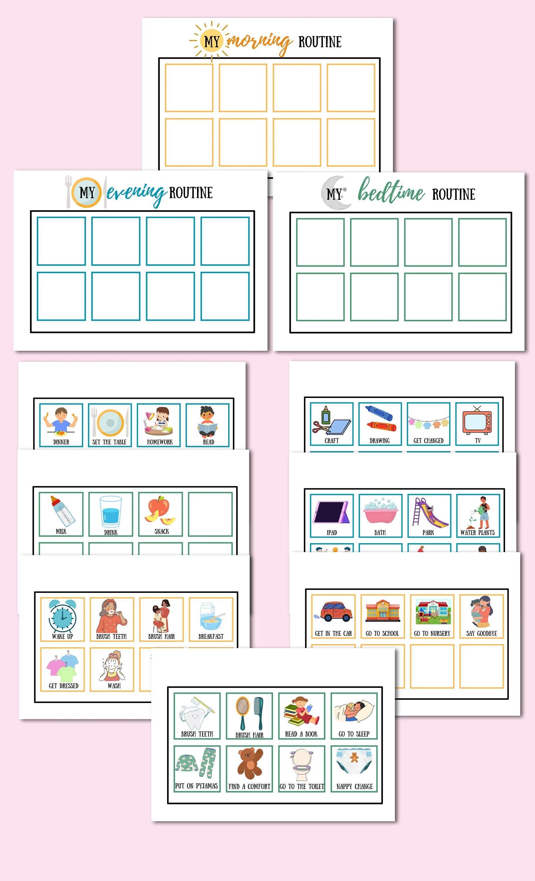 Children's Daily Routine, Expectation Board, Communication Board ...