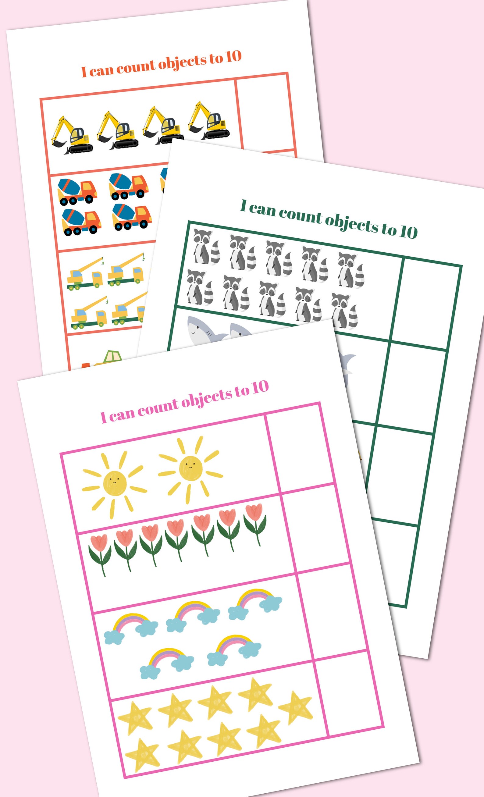 Preschool Counting and Number Worksheets, Printable Maths Resources for ...