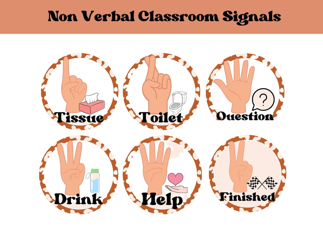 Classroom Hand Signals, Non-verbal Communication for the Classroom ...