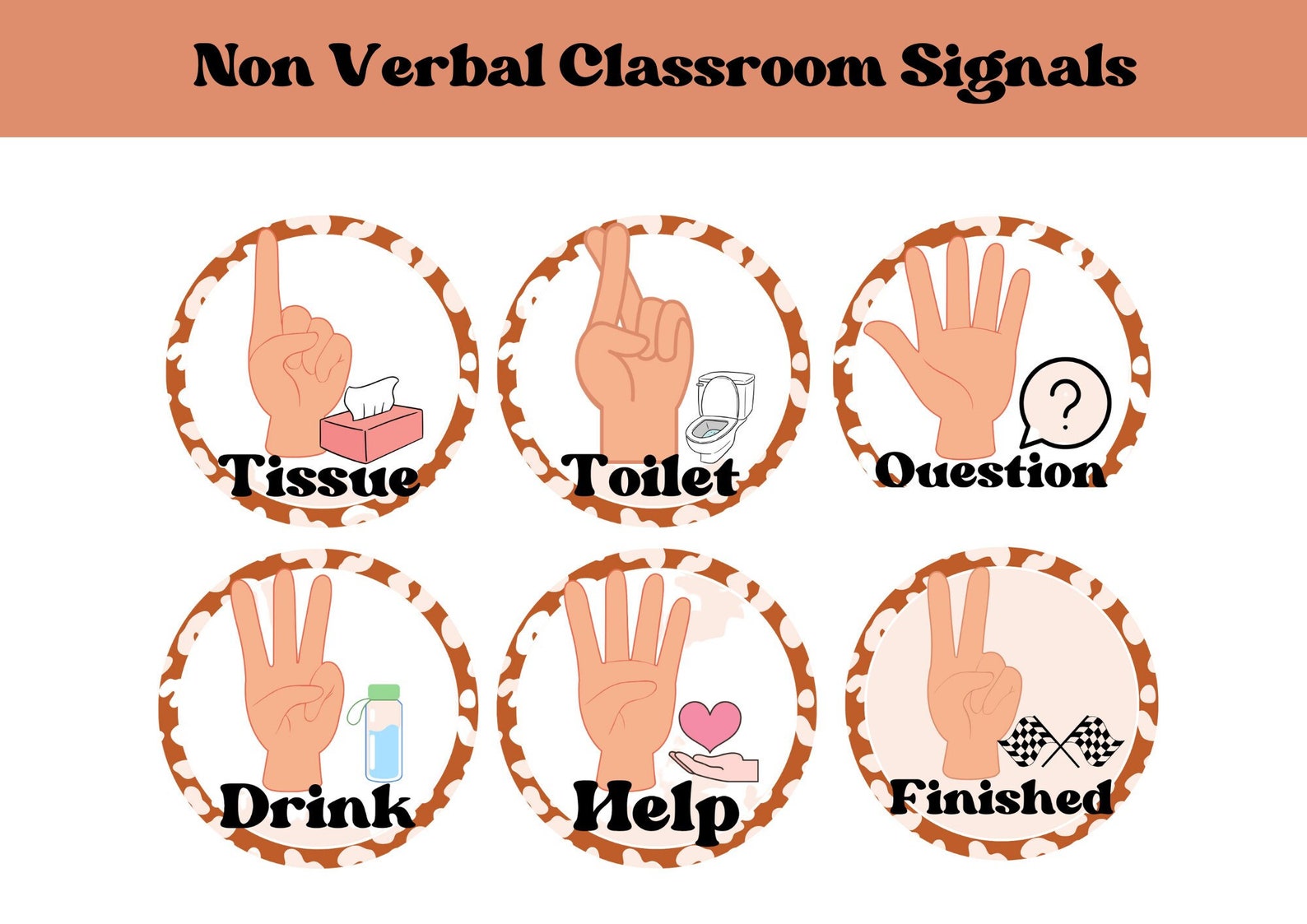 Classroom Hand Signals, Non-verbal Communication for the Classroom ...