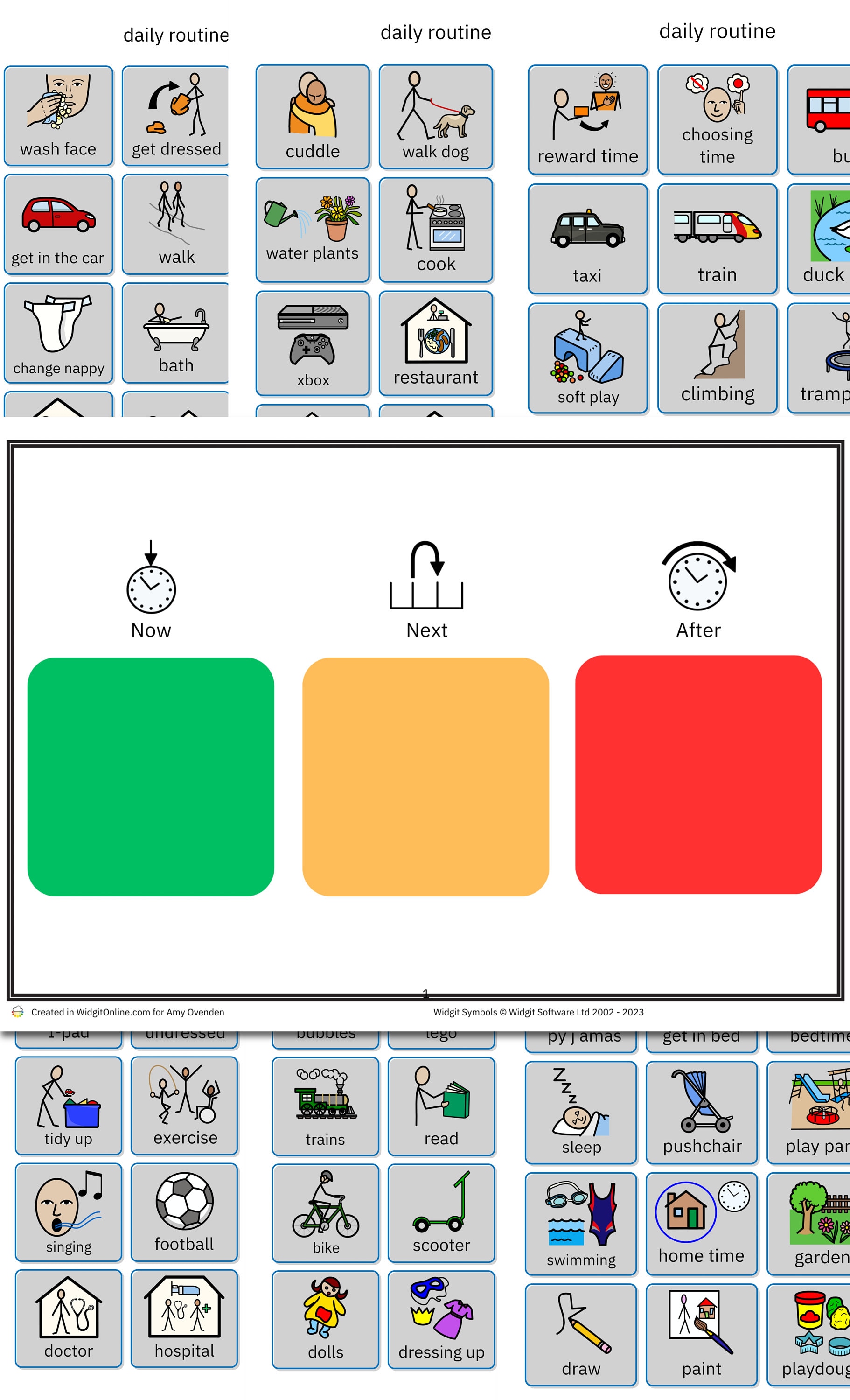 Daily Routine Now and Next Board, Non Verbal Visual Aid Flashcards, Now ...
