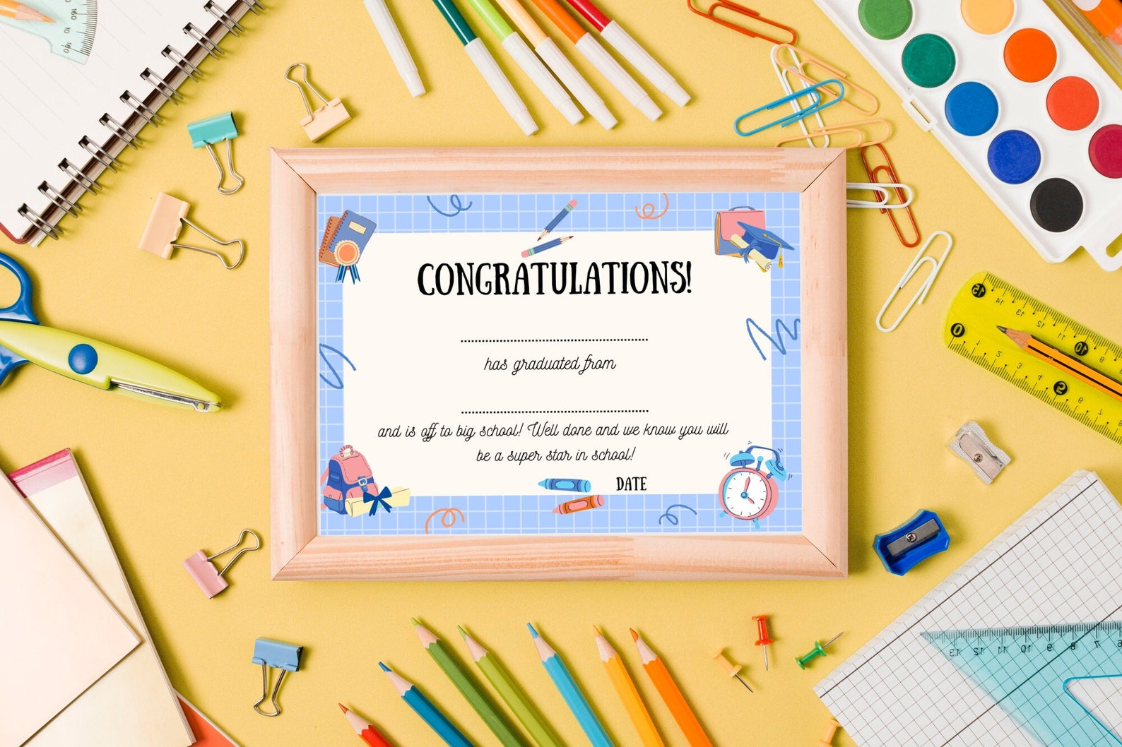 Preschool Graduation Certificate, School Starter Gift, Nursery ...