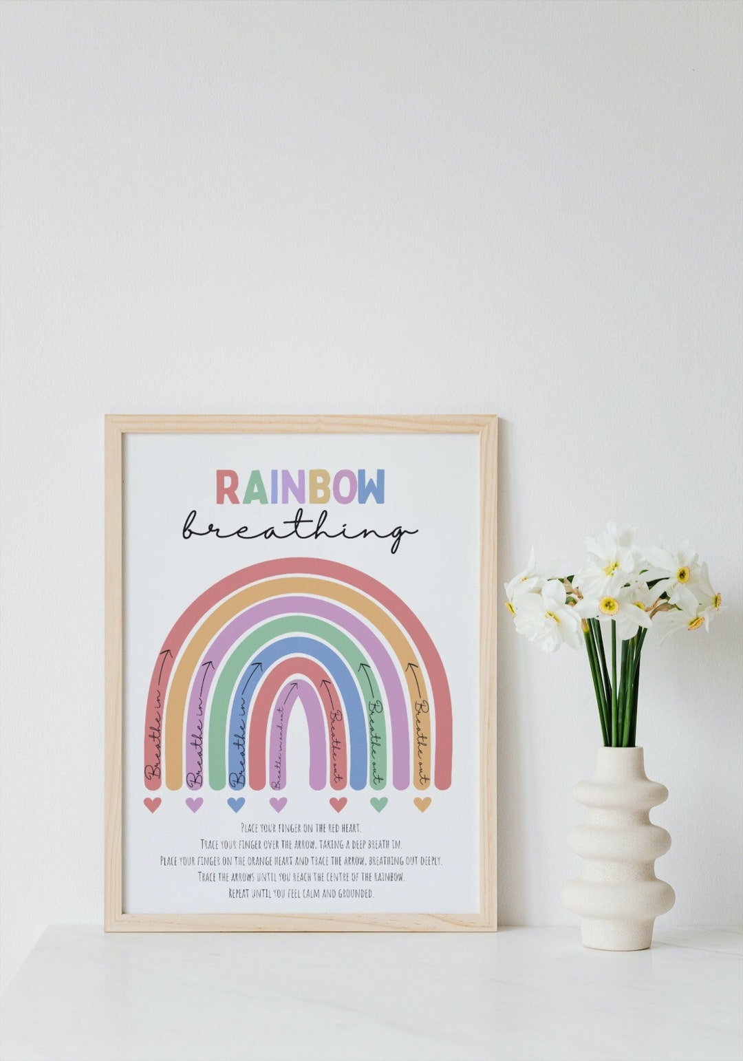Childrens Mindfulness Print,breathing Technique,childrens Calming ...