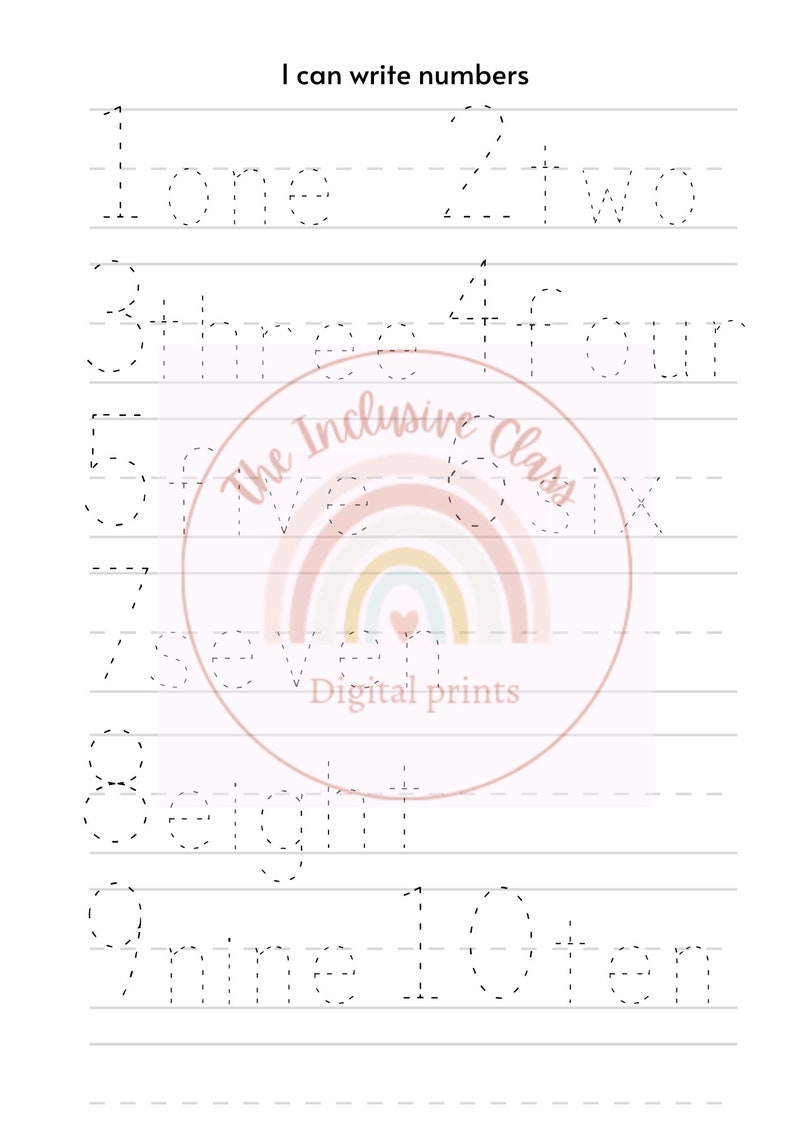 Children's Tracing Worksheet Set, Ready for School, Numbers and Letters ...