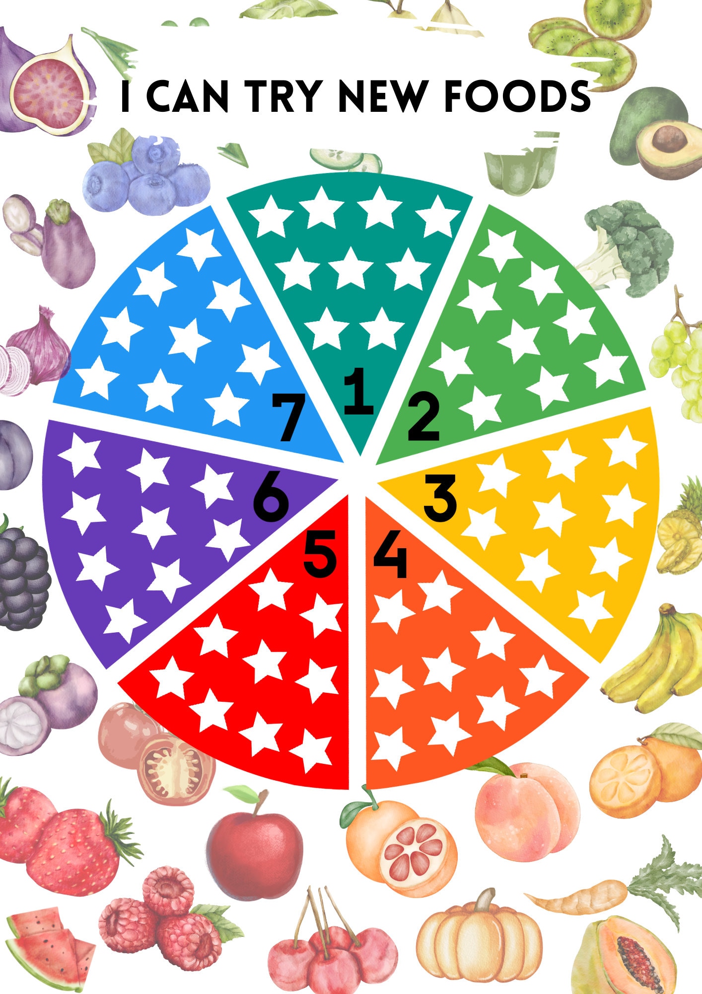 New Foods Reward Chart, I Can Try New Foods, Food Communication Visuals ...