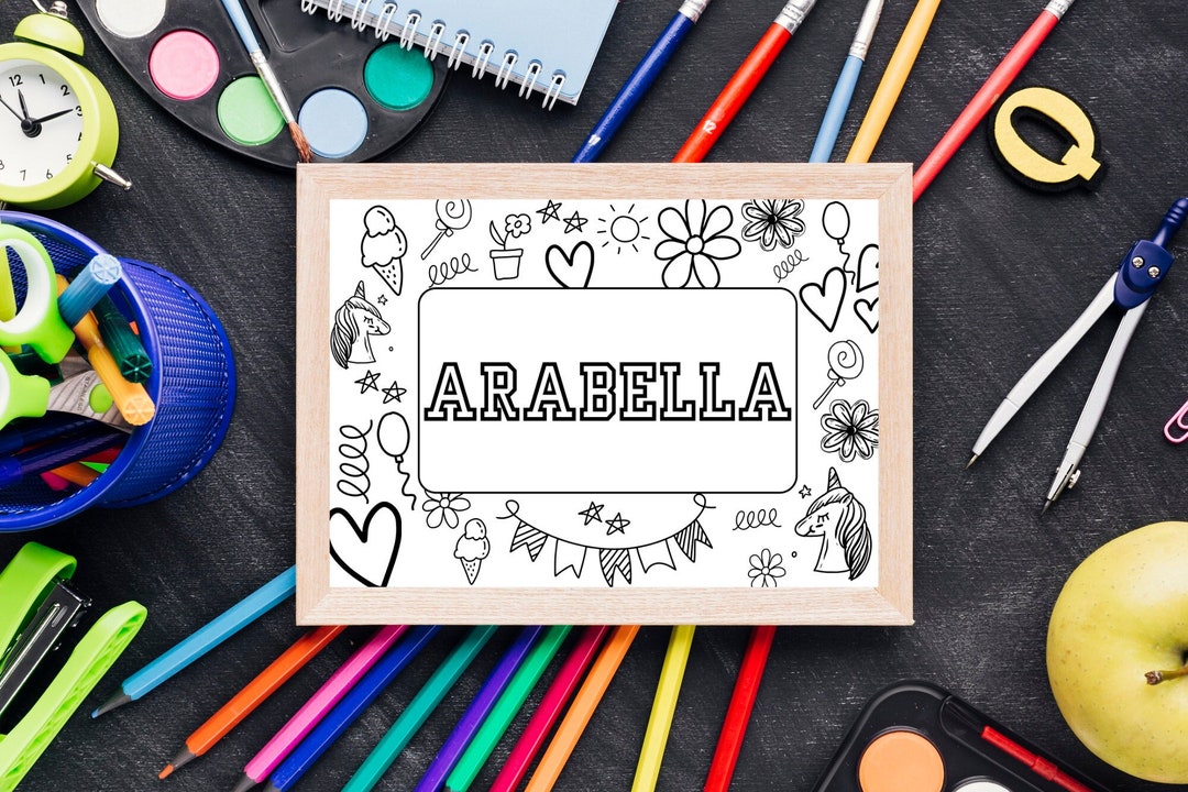Personalised Colouring Page, Personalized Colouring Sheet, Colouring ...