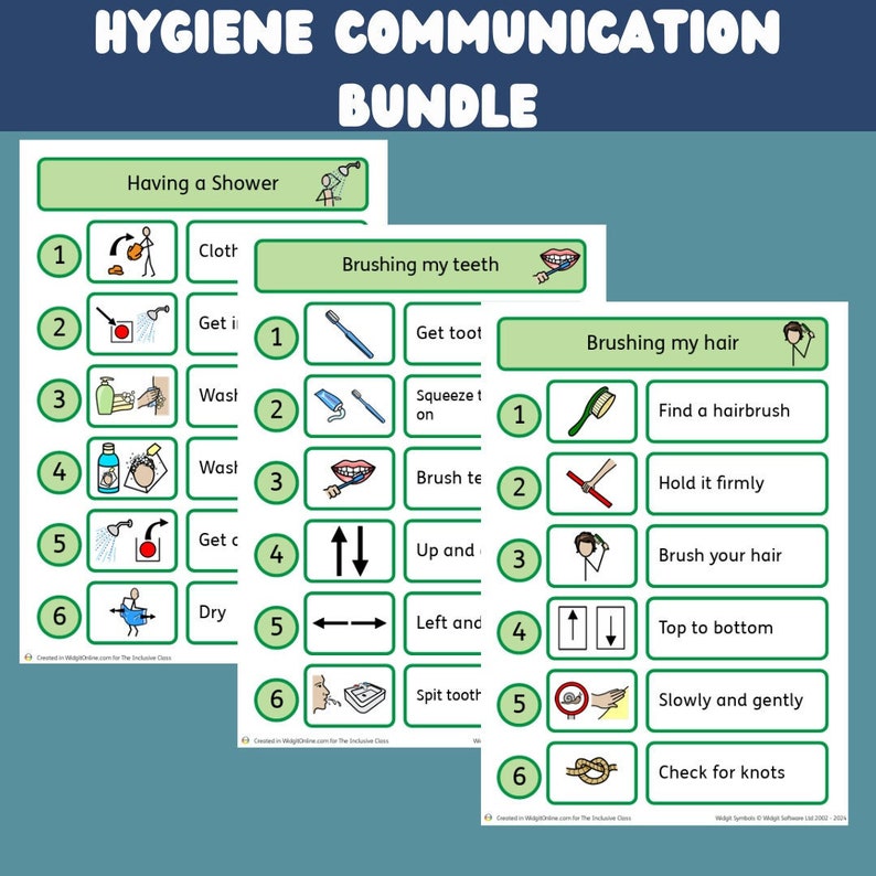 Hygiene Visual Aids, Additional Needs Communication in Print, Visual ...