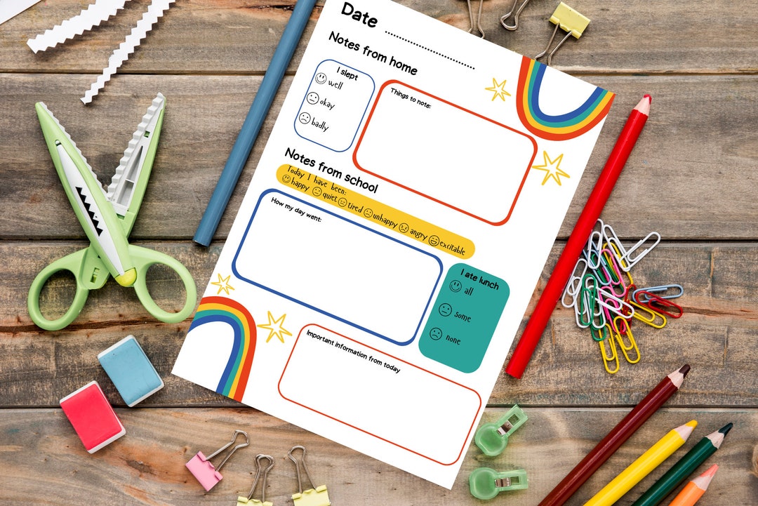 Children's Daily School Planner, Special Needs School Diary, SEN ...