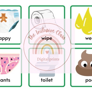 Potty Training Visual Flashcards, Toddler Toilet Training Aids, Visual ...
