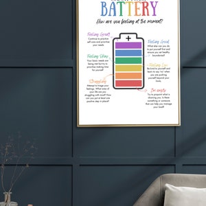 Check Your Battery, Mental Health Check in Wall Art, Staff Mental ...