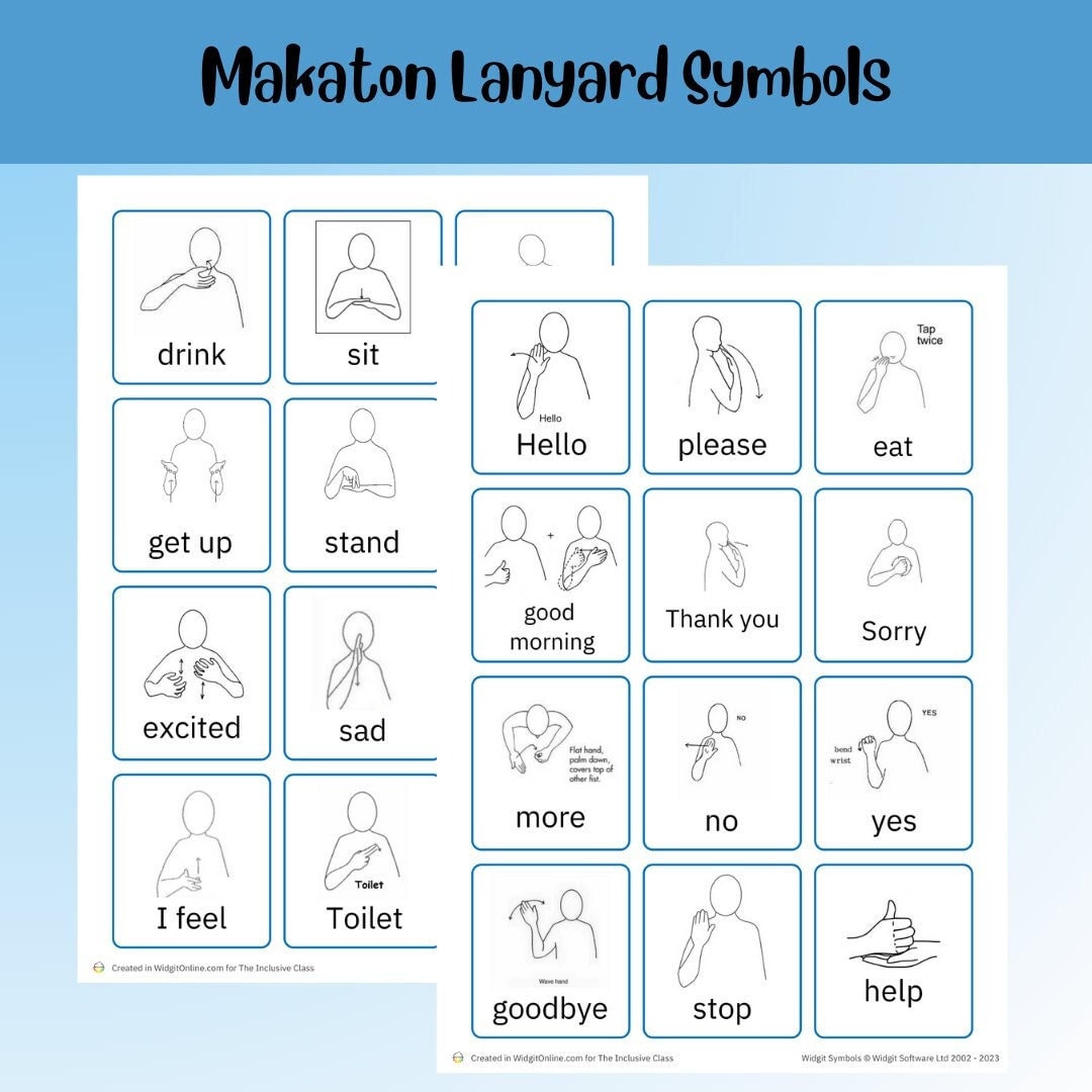 Makaton Communication Lanyard Symbols, Emotions Visuals, Basic ...