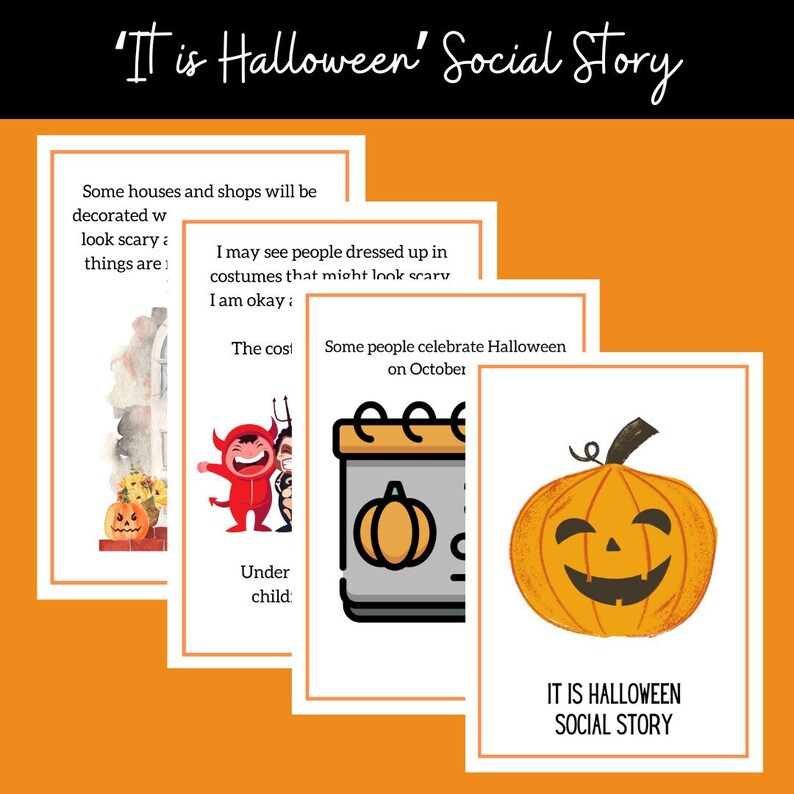 Halloween Social Story, Social Skills Stories Kids Halloween, Autism ...