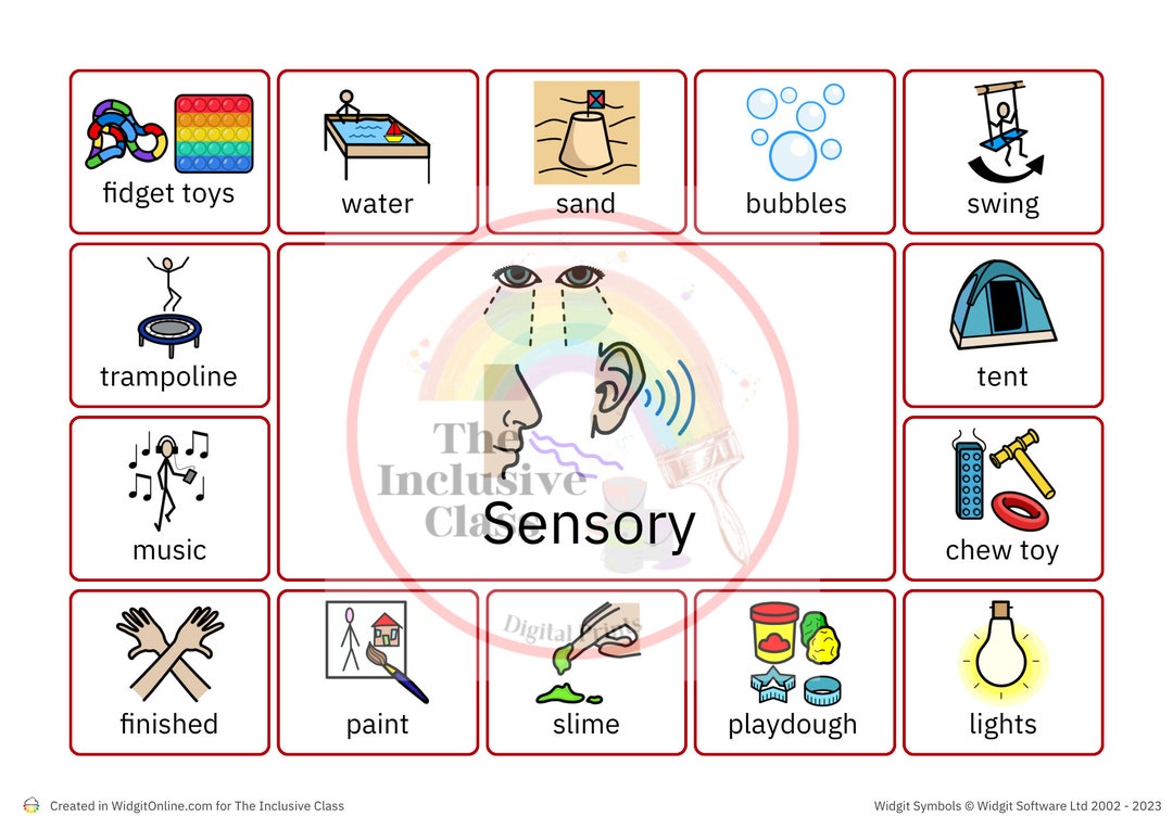 Sensory Play Communication Board Visual Aids for Sensory - Etsy