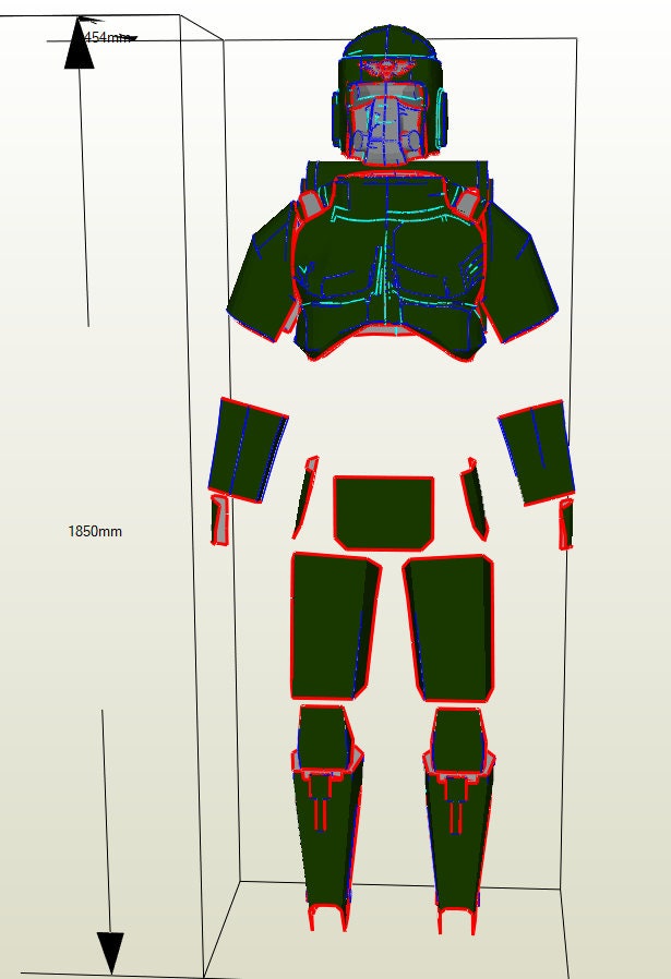 Astra Militarum Cosplay Pepakura Pattern Cadian Troop - Etsy