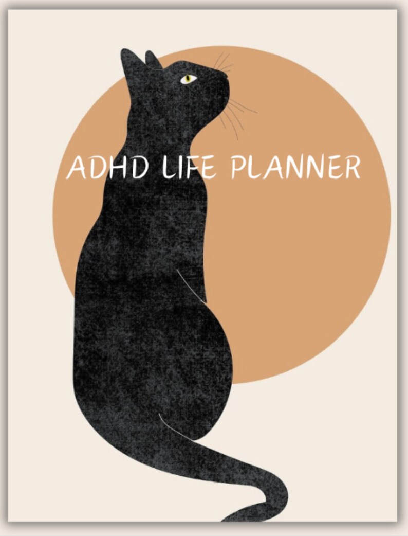 Cat-themed ADHD Planner - Etsy