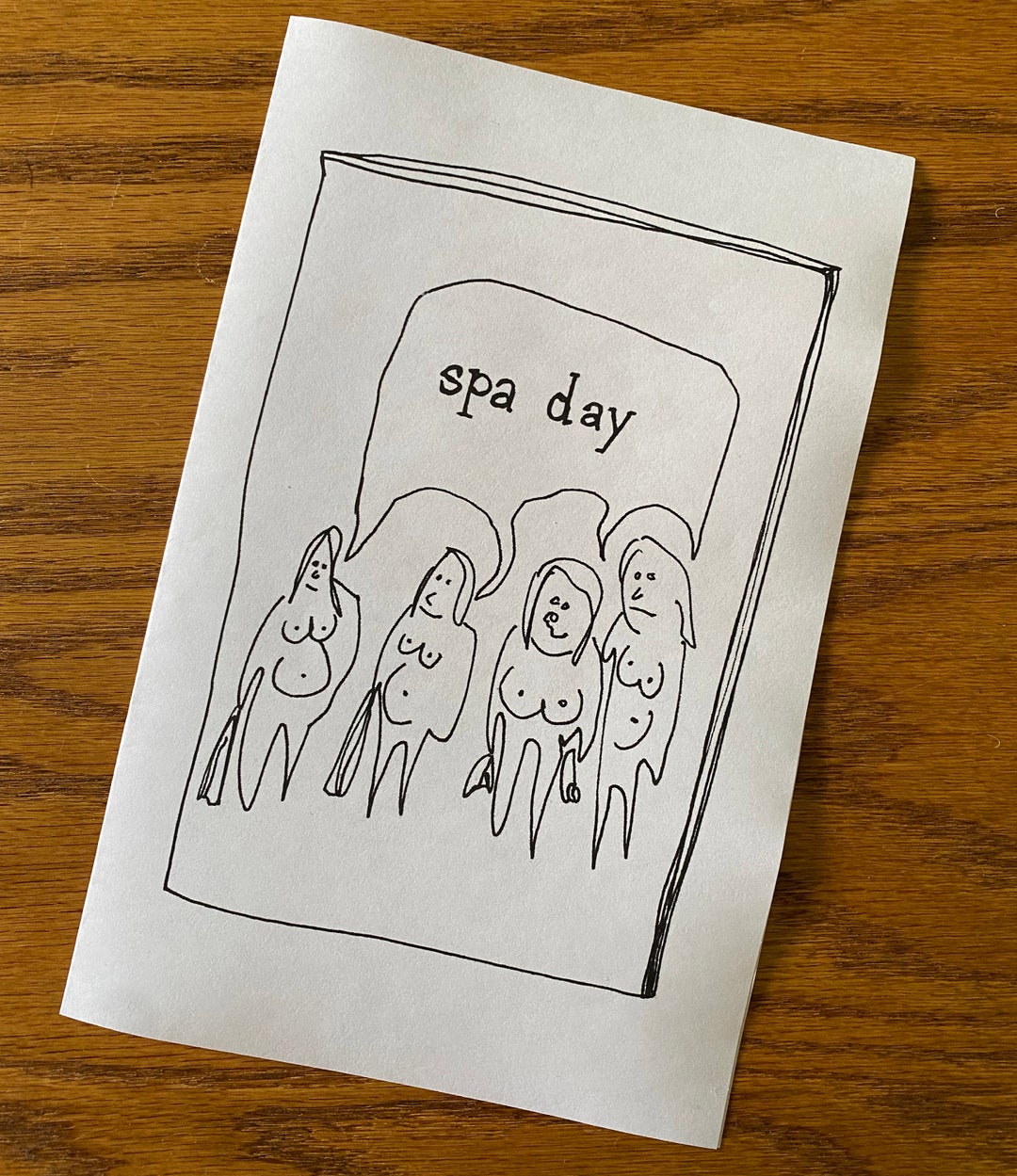 Printable SPA DAY Greeting Card, 5.5x.8.5 Card, Blank Inside, Funny ...