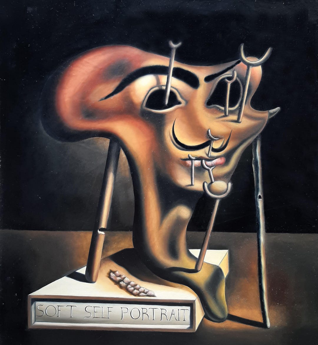 Salvador Dalí, "soft Self-portrait With Grilled Bacon", 1941. Hand ...