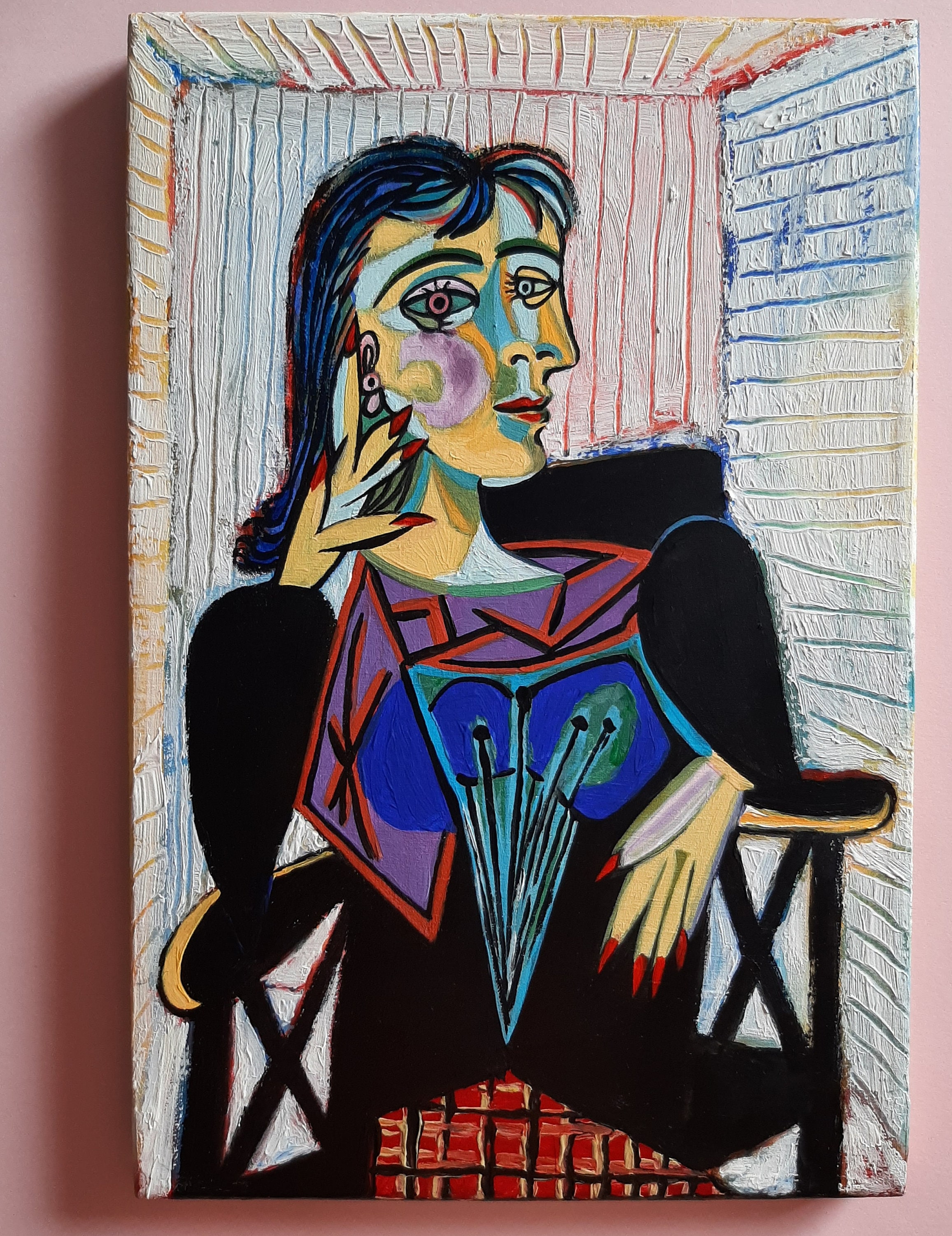 Pablo Picasso, "portrait of Dora Maar", 1937. Hand-painted Reproduction of the Original Painting ...