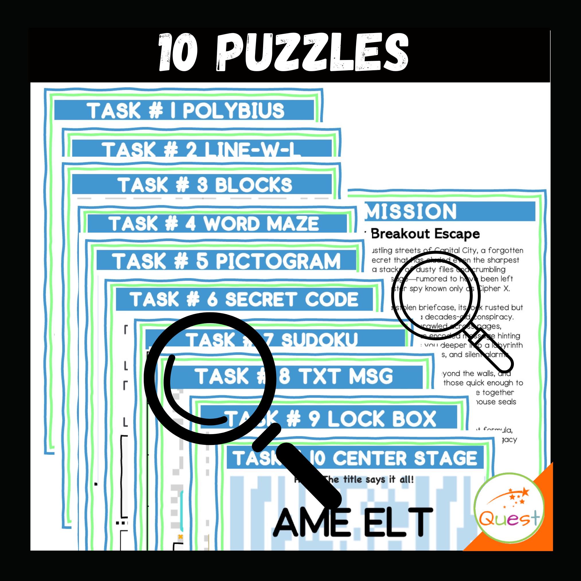 Spy Breakout Escape Room, Printable Party Game for Kids, Secret Codes ...