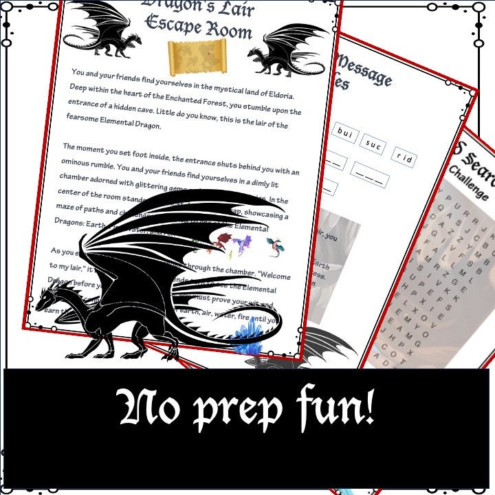 Escape Room Game for Kids Scavenger Hunt Game for Kids DIY Printable ...