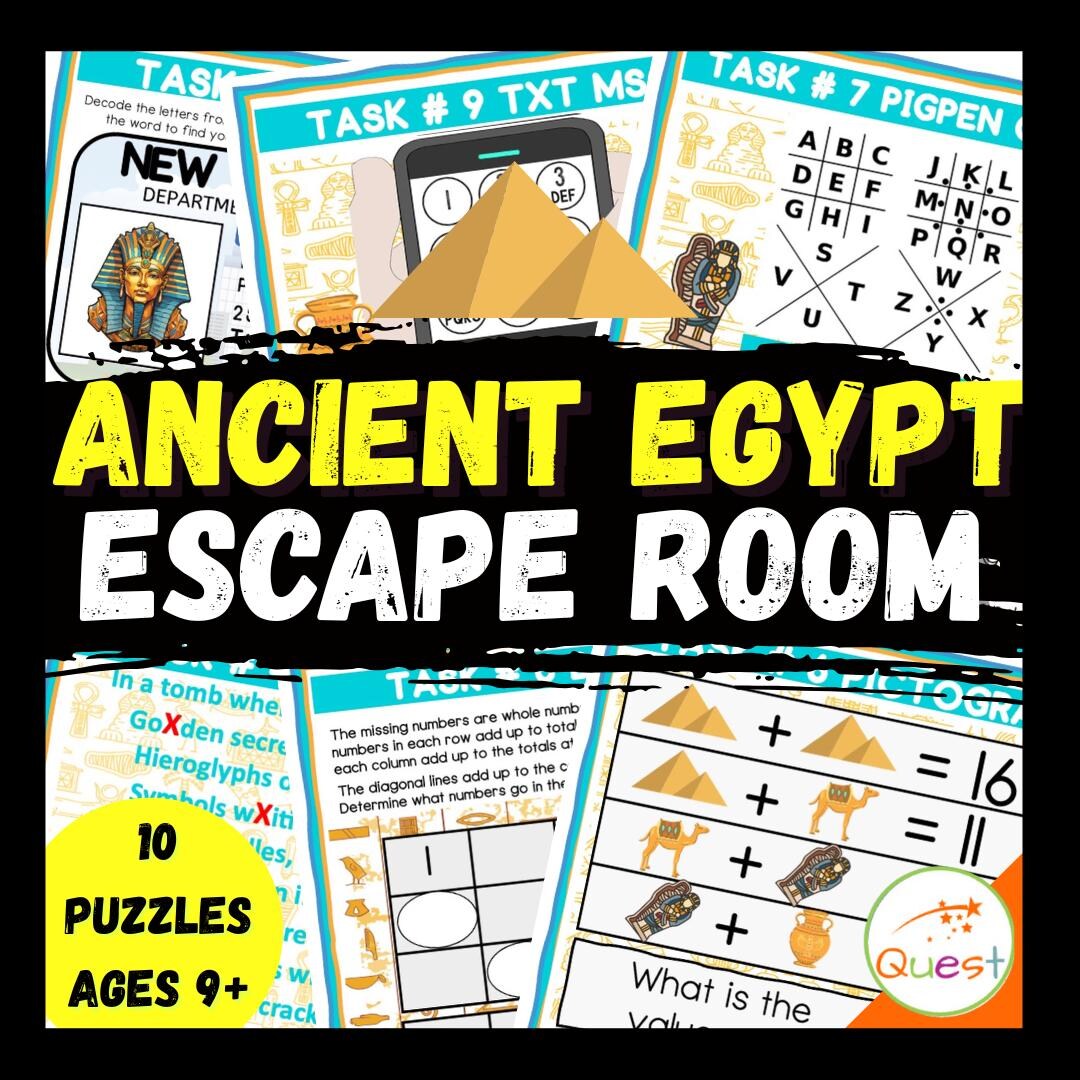 Ancient Egypt Escape Room Game, Printable Puzzles, Secret Codes, Party ...