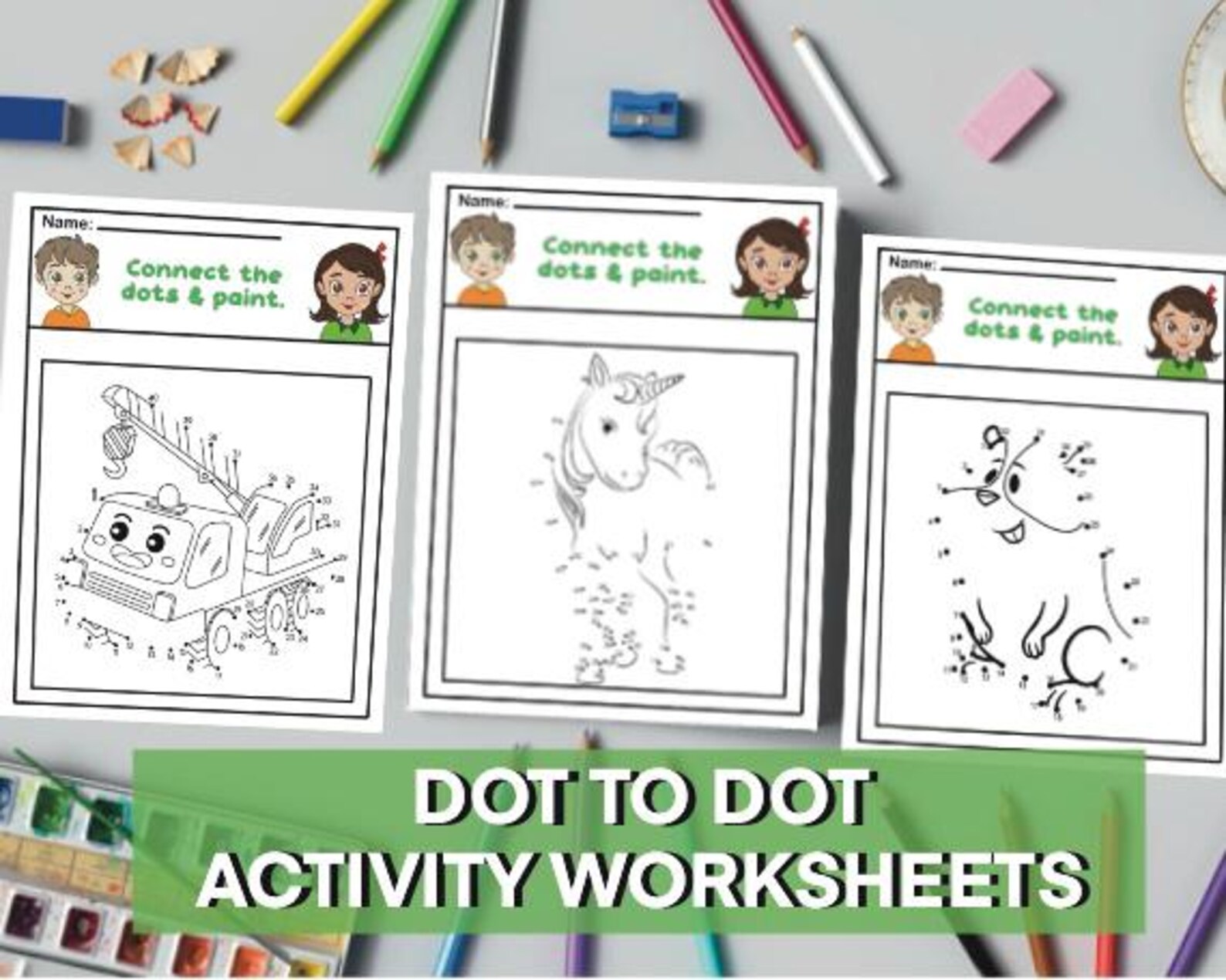 Dot to Dot Worksheet Connect, the Dots Book Pages, Dot-to-dot Coloring ...