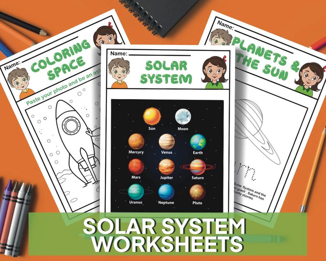 Space Adventure Printable Activity Book for Kids, Learn Planets ...