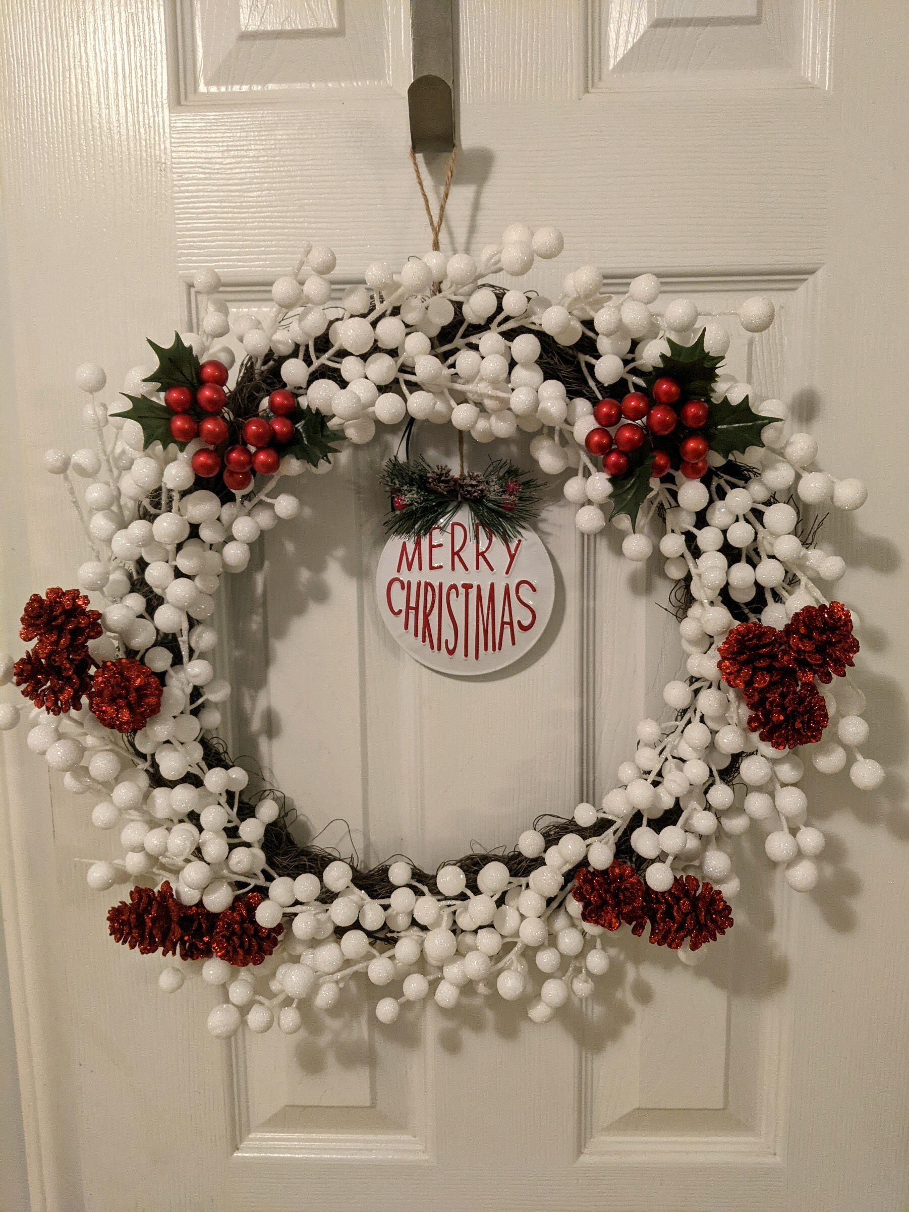 Handmade Holly Jolly Christmas Holiday Wreath - Etsy