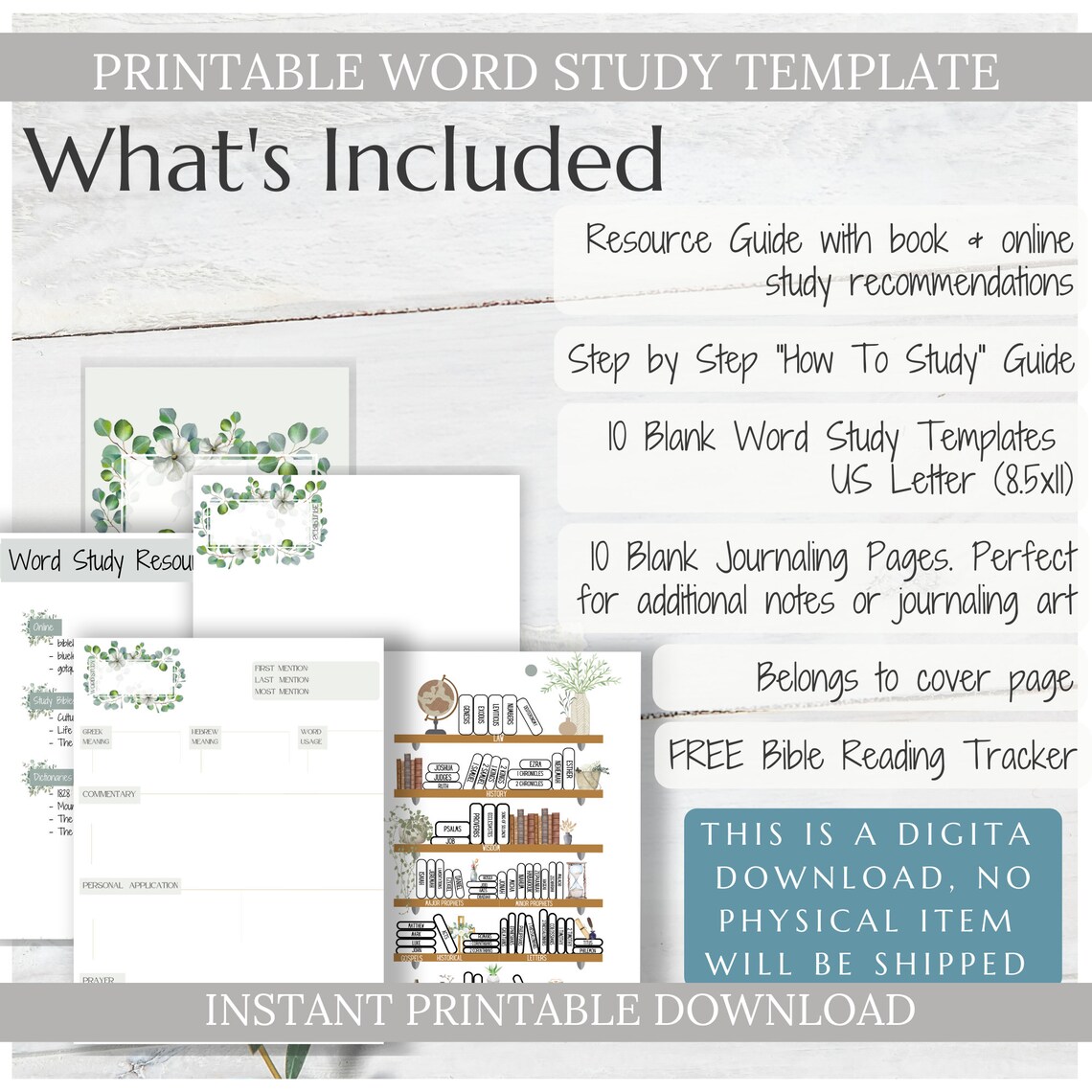 Word Study Template With FREE Bible Reading Tracker - Etsy
