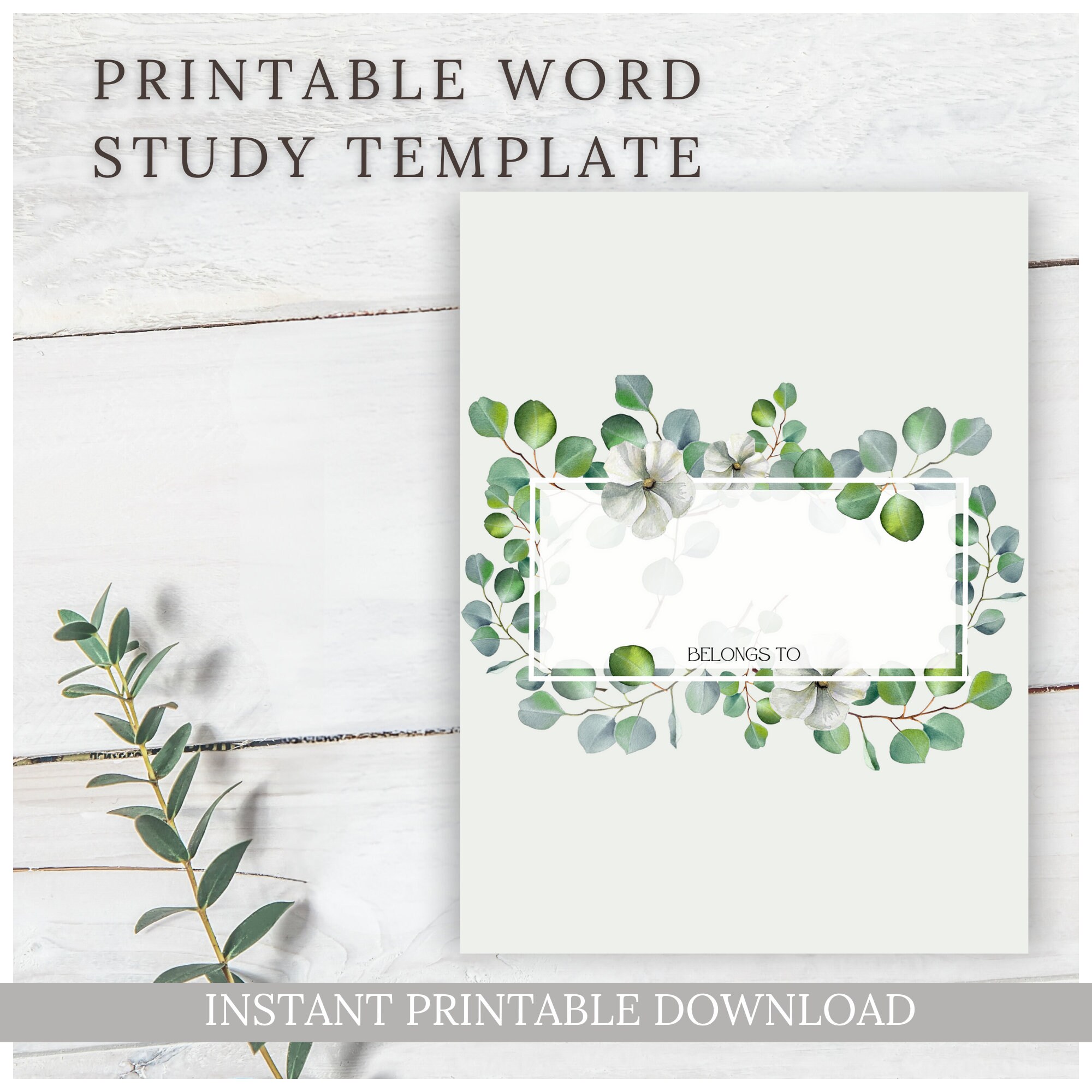 Word Study Template With FREE Bible Reading Tracker - Etsy