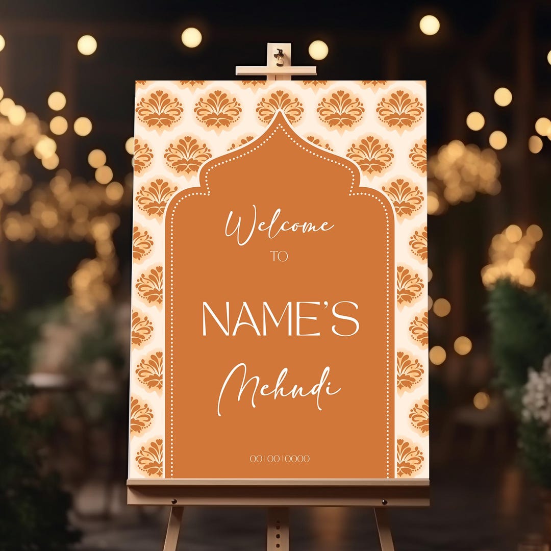 Mehndi Welcome Signs, Mehendi Signs, Umbrella Desi Decor, Mehndi Sign ...