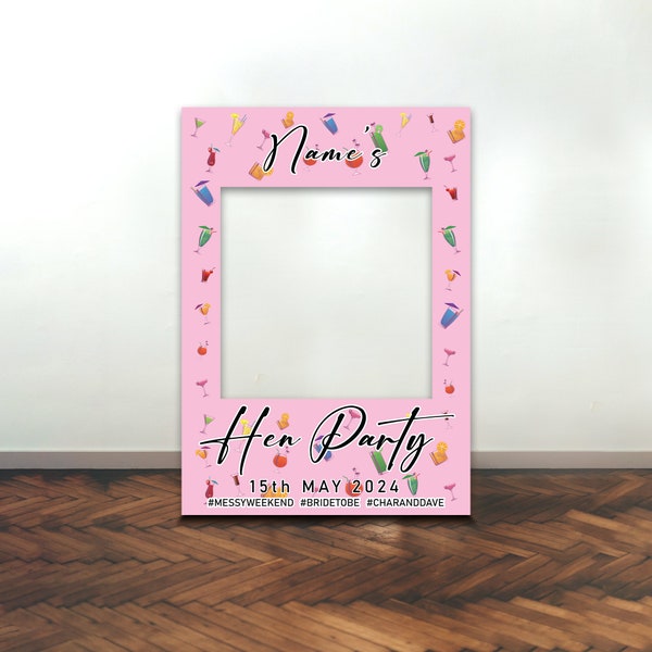 Personalised Hen Do Selfie Frame - Etsy UK