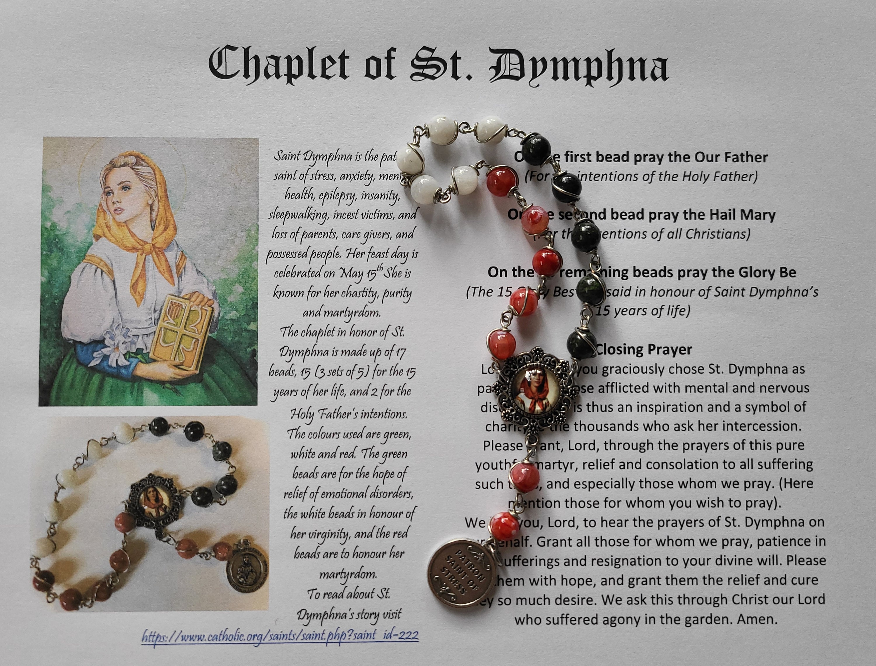 Chaplet of St. Dymphna - Etsy