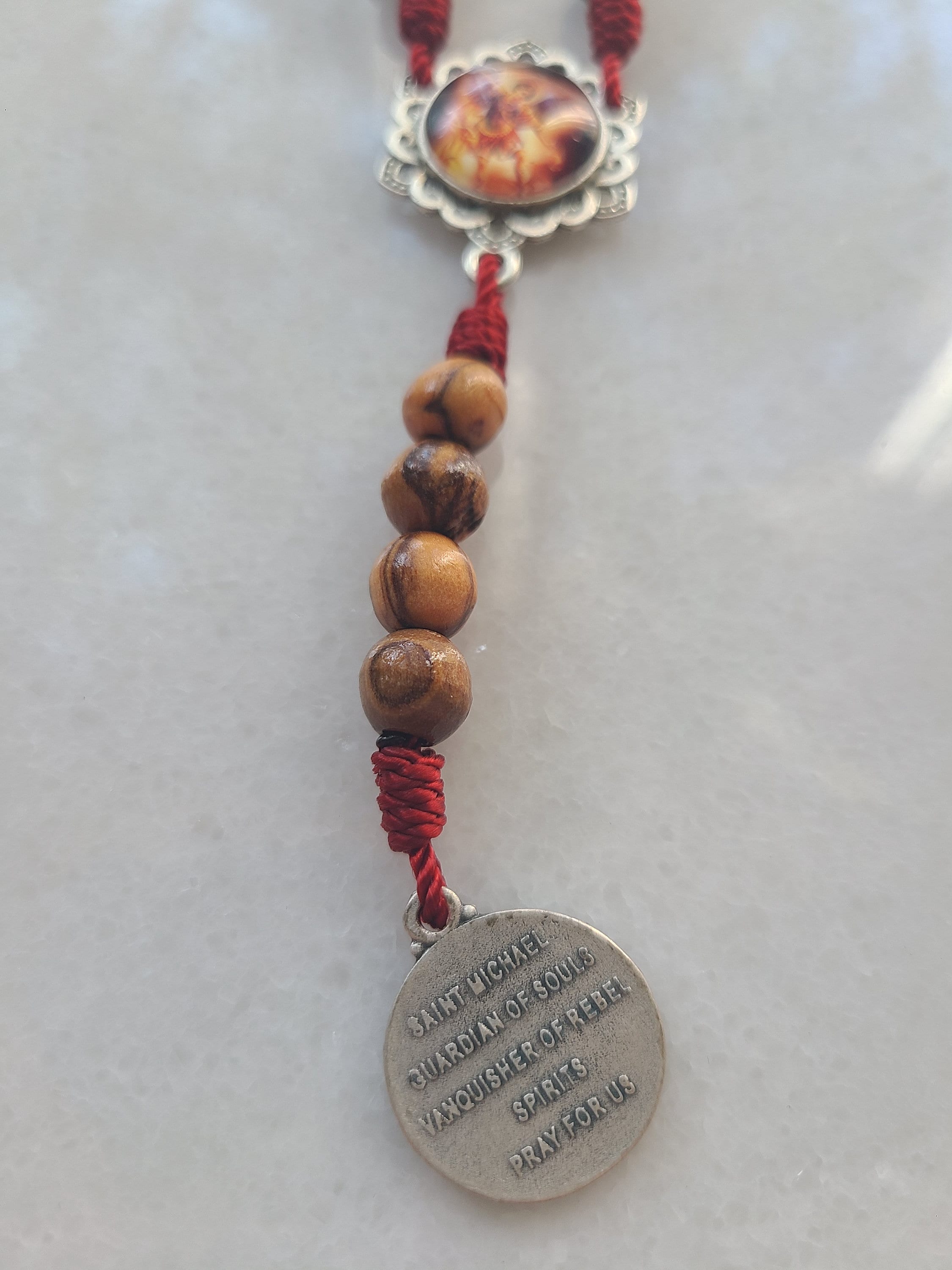 Chaplet of Saint Michael the Archangel With Bethlehem Olive Wood - Etsy