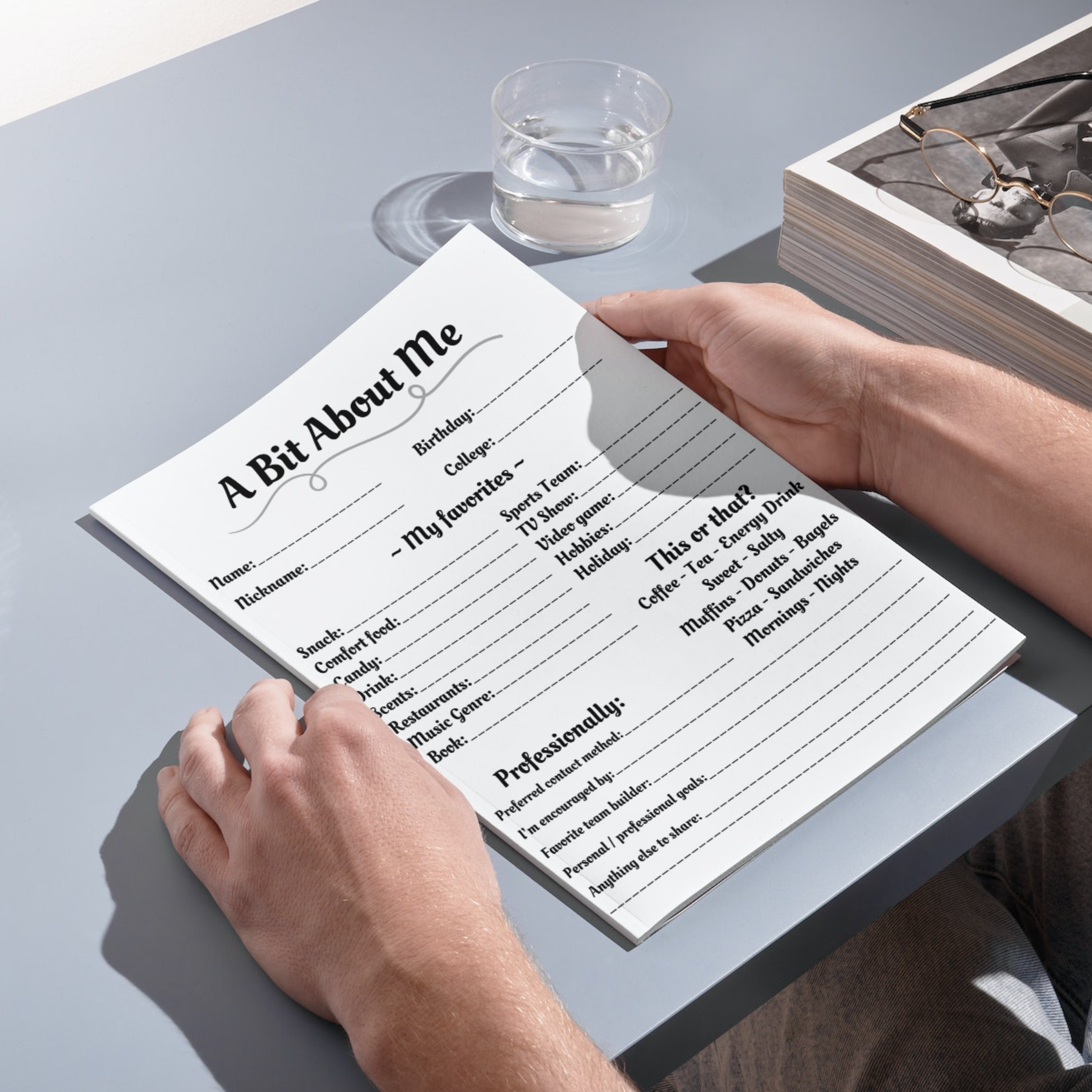 Onboarding Employee Questionnaire All About Me Printable, Getting to ...