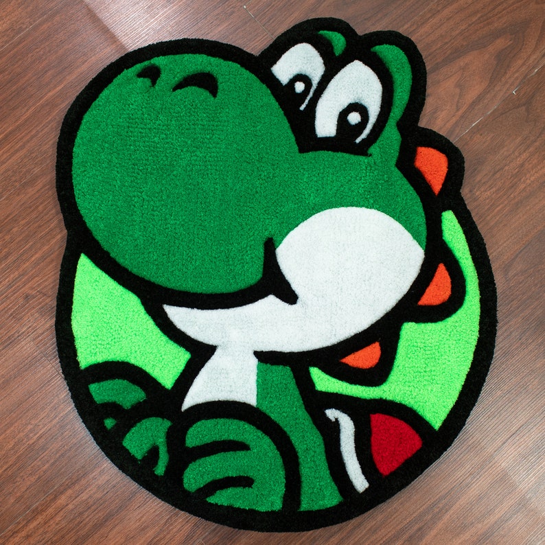 Yoshi Custom Rug Super Mario Rug Custom Rug Tufted Yoshi Gift Hand ...