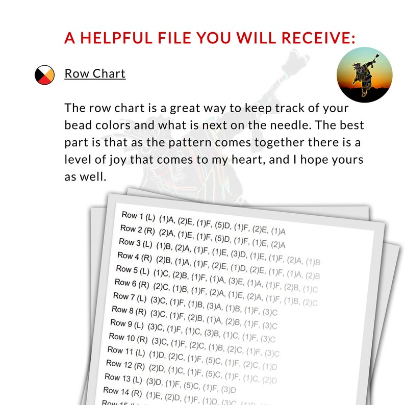 Warrior Song Loom Bead Pattern for Bracelets Blue, Apache Style ...