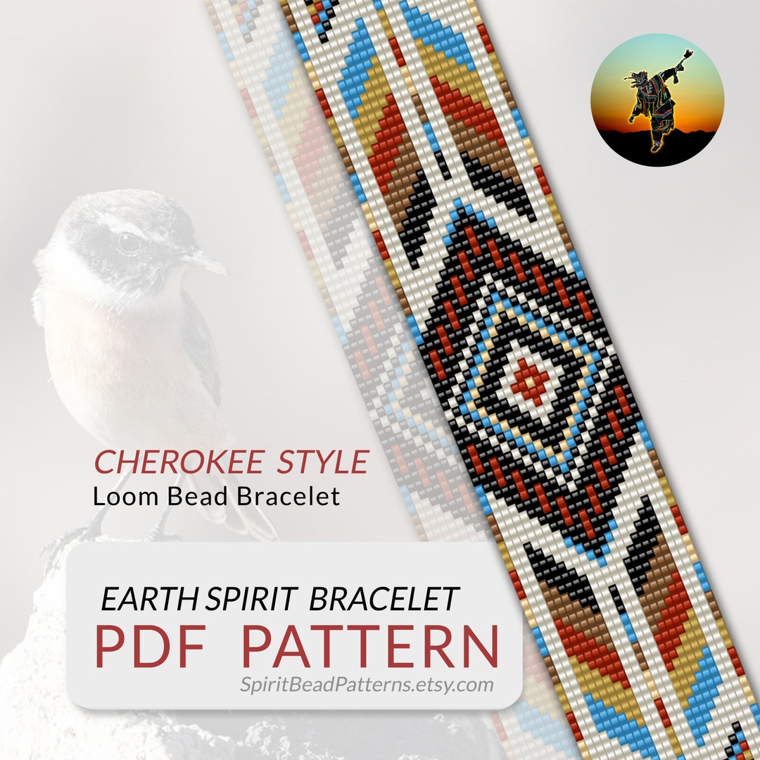 Earth Spirit Bead Loom Pattern Bracelet, Earth Colors, Cherokee ...