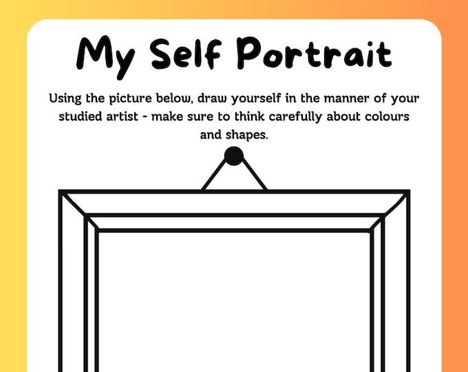 Self Portrait Template - Etsy