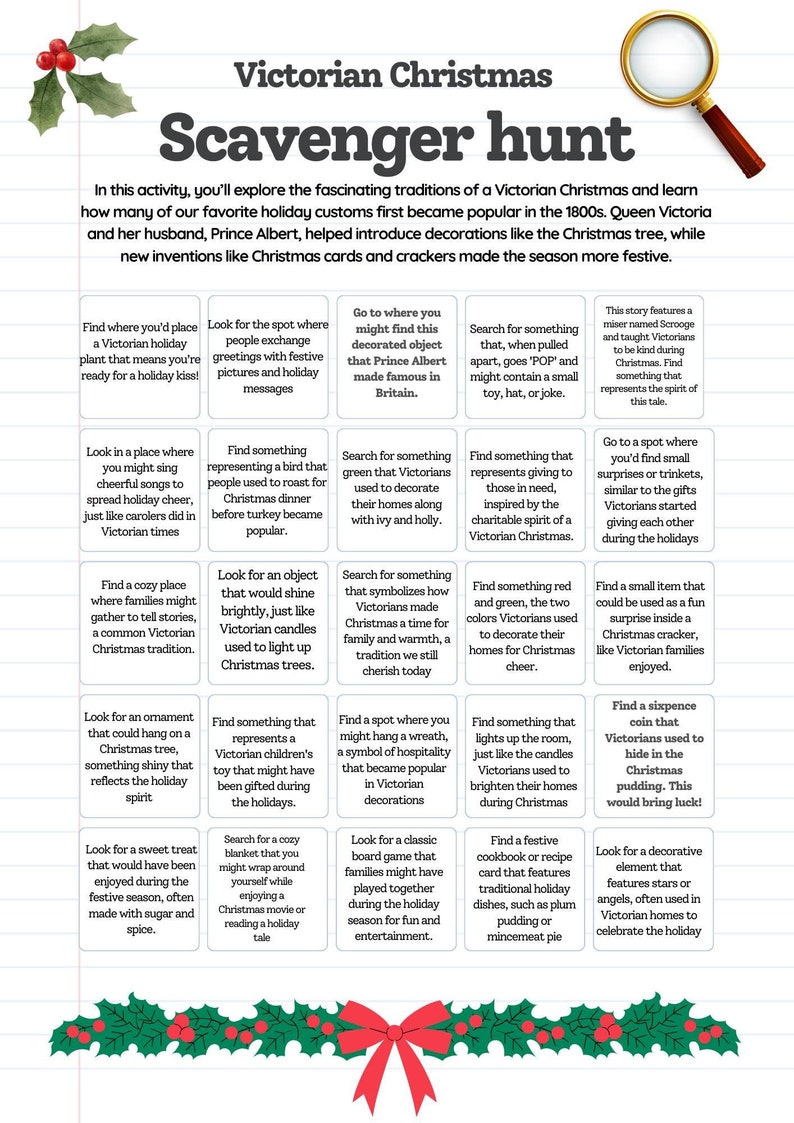 Christmas Scavenger Hunt - Etsy