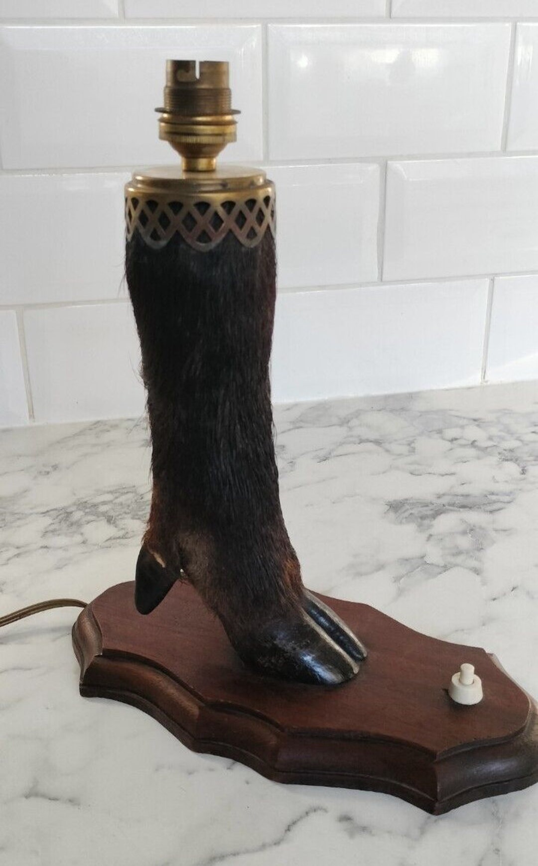 Vintage Rare Boar Leg Lamp Taxidermy Country House Maximalist - Etsy