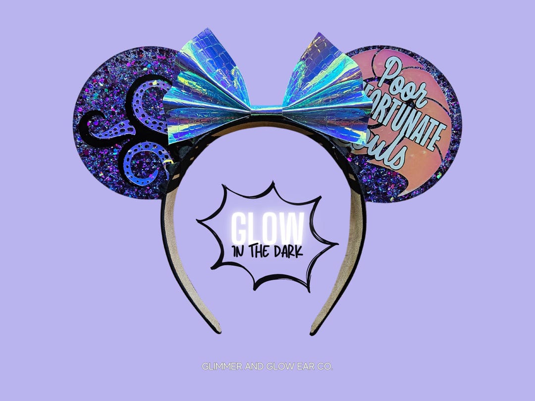 Ursula Ears Little Mermaid Ears Poor Unfortunate Soul Glow in the Dark ...