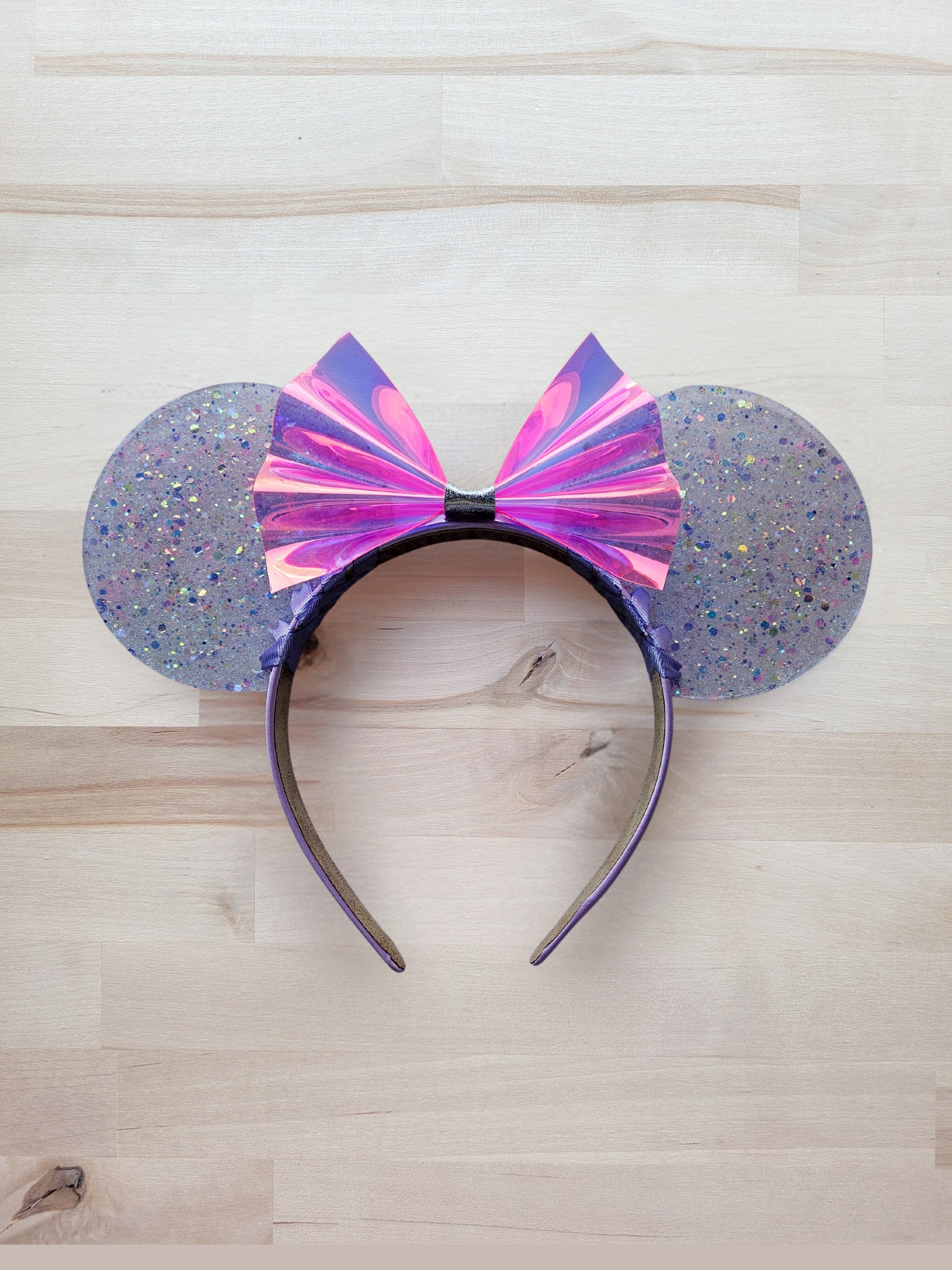 Sparkly Mickey Ears Glowing Glitter Ears Glow in the Dark Mouse Ears ...