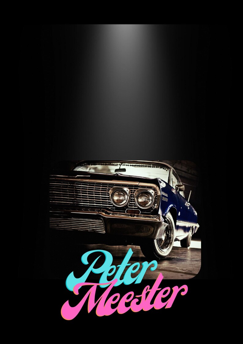 Personalized Classic Car Themed Digital Downloadable Poster - Etsy