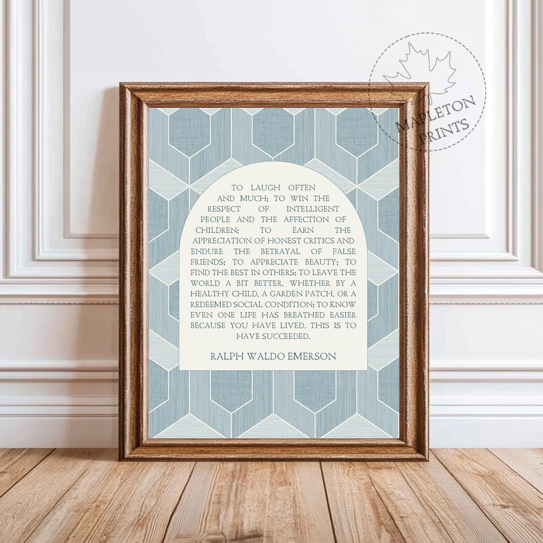 To Laugh Often and Much, Printable Ralph Waldo Emerson Quote ...