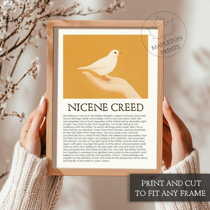 Nicene Creed Christian Wall Art | Printable Religious Decor | Christian ...