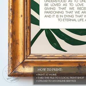 The Prayer of St Francis Print | Printable Christian Wall Art ...
