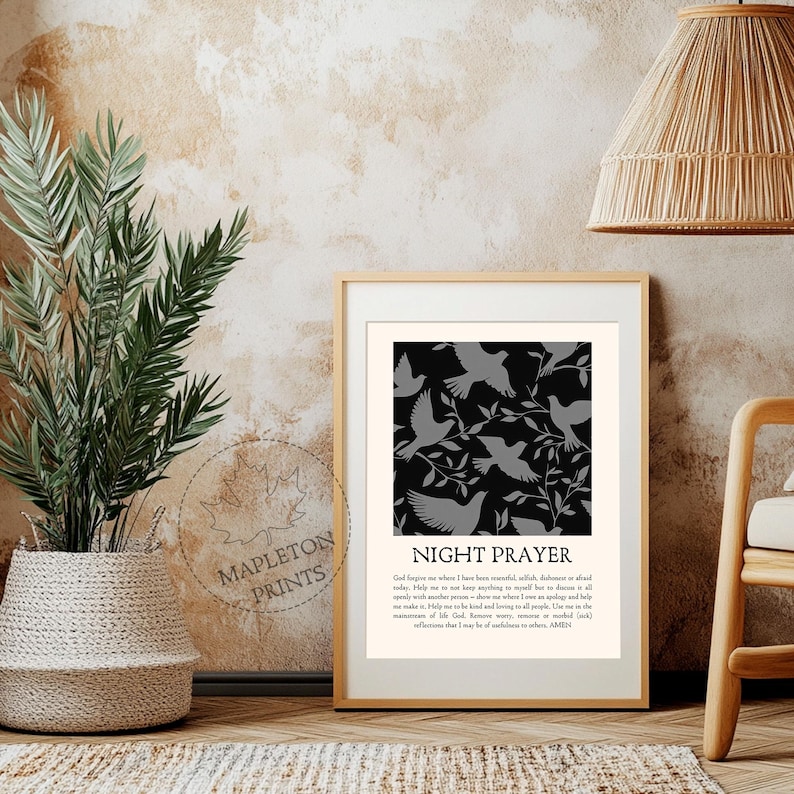 AA Night Prayer Printable: Recovery & Healing Wall Art (digital ...