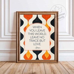 Rumi Motivational Quote Print, Love Printable Inspirational Wall Art ...
