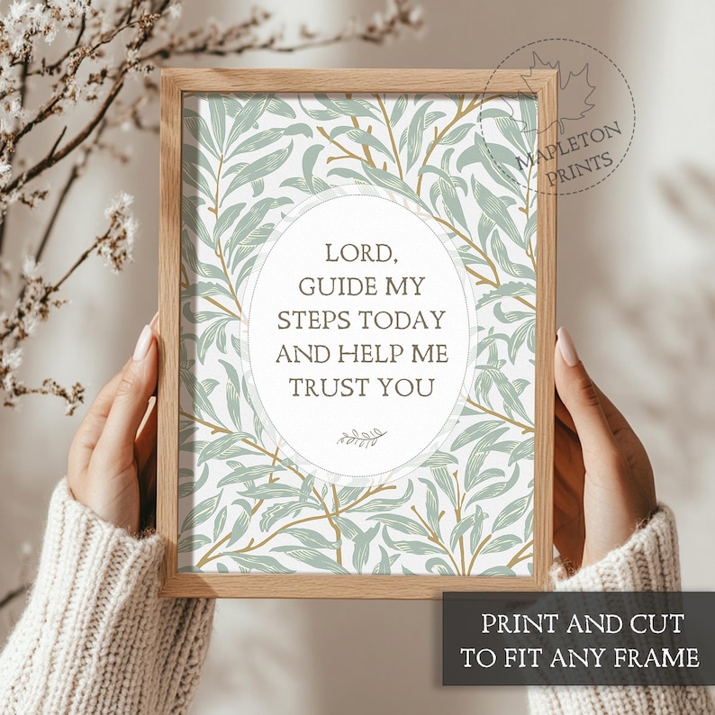 Guide My Steps Prayer, Printable Christian Wall Art, Poster, Digital ...